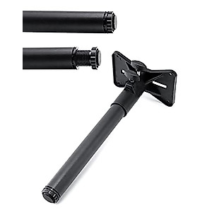 QWORK Undermount Sink Brackets Kit, 2 Pack Steel Undercounter Sink Stand Adjustable Support Sink Leg, Sink Repair Bracket Kit, for Kitchen and Bathroom (17.7-30.3"), Black