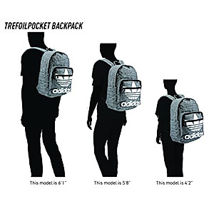 adidas Originals Trefoil Pocket Backpack, Jersey Onix Grey, One Size