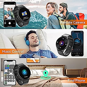 Smart Watch, Bluetooth Call Smartwatch for Men and Women,Monitoring Heart Rate/Sleep/Blood Oxygen/Pedometer,1.39-inch Fitness Tracker with Multiple Sports Modes,Smartwatches fit for IOS and Android