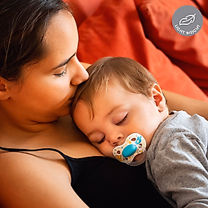 Medela Baby Pacifier | Day and Night Glow in The Dark | 6-18 Months | 2-Pack, Lightweight | BPA-Free | Supports Natural Suckling | Eat Local and 24/7 Milkbar