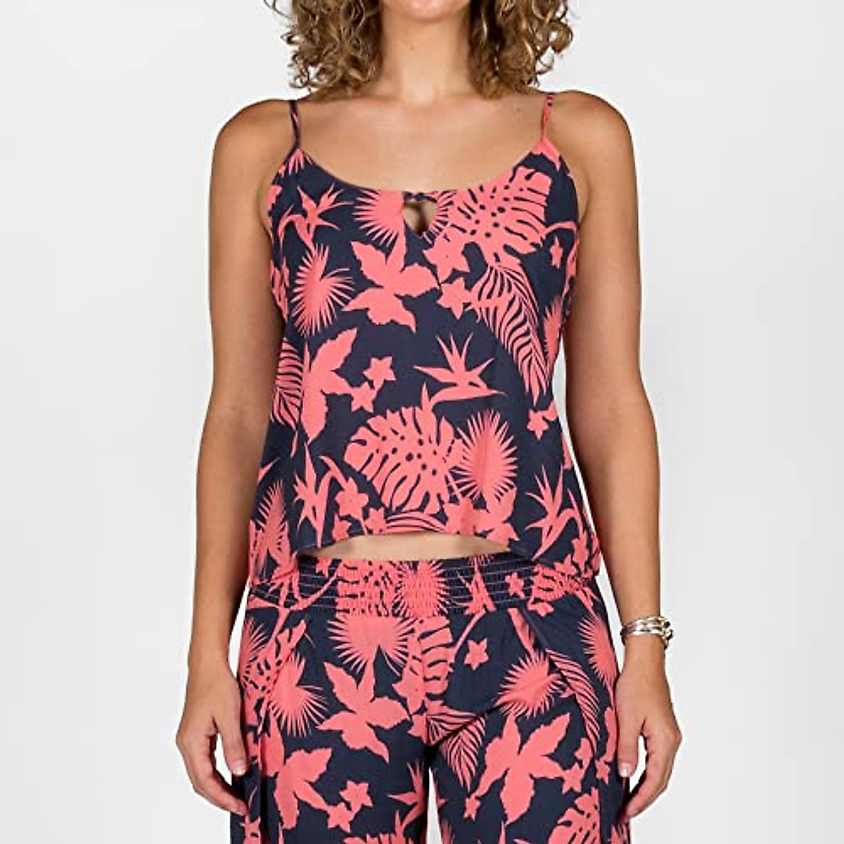 Salt Life Hidden Oasis Tank Short Sleeveless Relaxed Fit Shirt, Washed Navy, X-Small