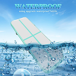 COVERONICS Air Gymnastics Training Mats - 10FT Inflatable Gymnastics Mats Tumble Track with Pump & Storage Bag for Gymnastics Training/Home&Outdoor Use/Cheerleading/Yoga/Water