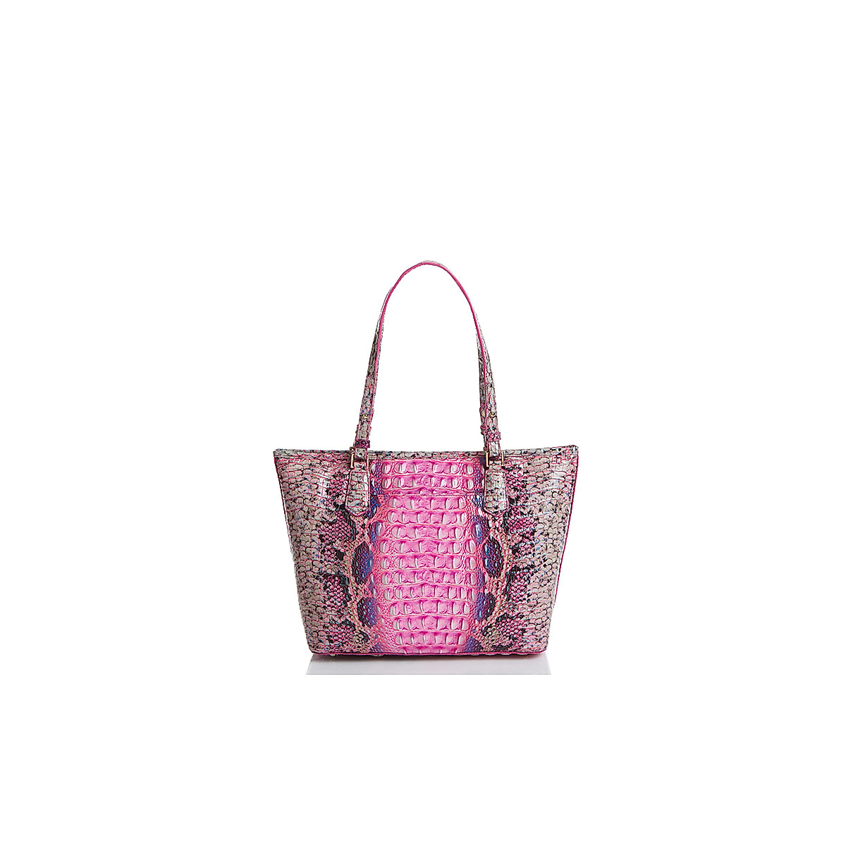 BRAHMIN Pink Cobra Ombre Melbourne Medium Asher