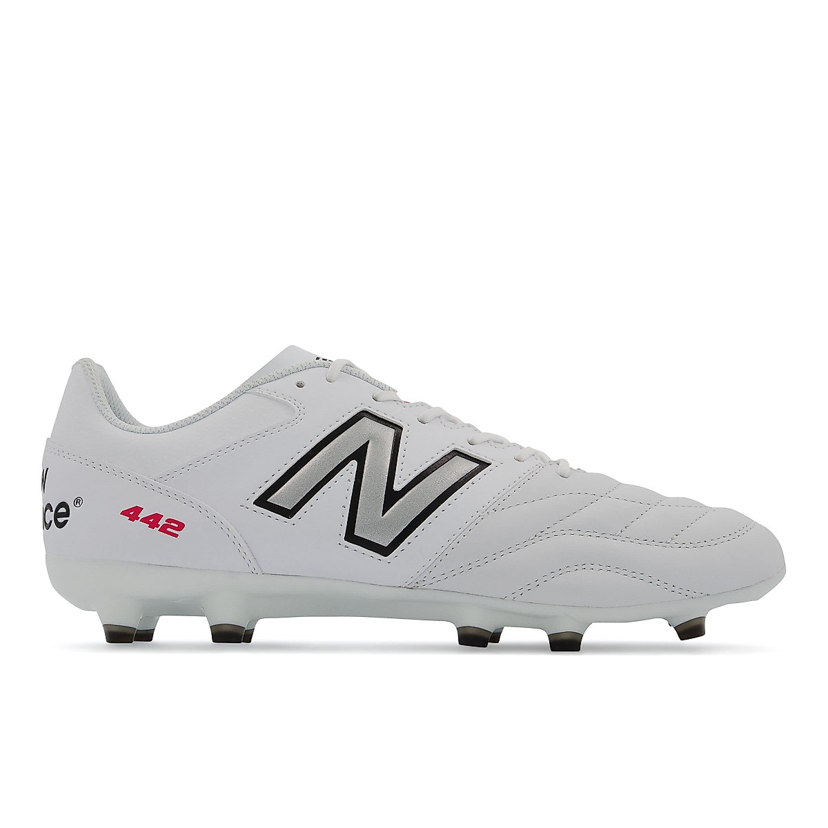 New Balance Men's 442 V2 Team FG Soccer Shoe, White/Black, 7 Wide