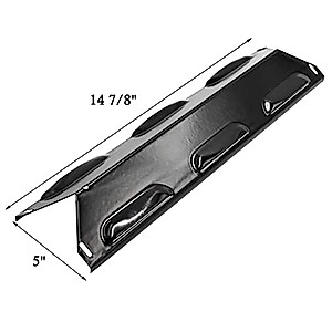 Votenli P9623A(3-Pack) 14 7/8'' Porcelain Steel Heat Shield,Heat Plate for Kenmore 146.23678310, 146.23679310, 640-05057371-6, 640-05057373-6 Gas Grill