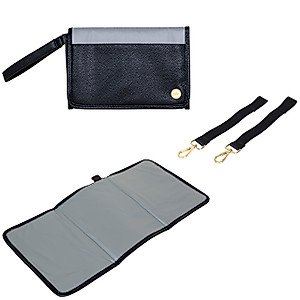 CleverMade Diaper Bag Backpack with Changing Pad & Stroller Straps - Stylish Unisex Maternity Back Pack Bags for Newborn Baby Essentials, Black