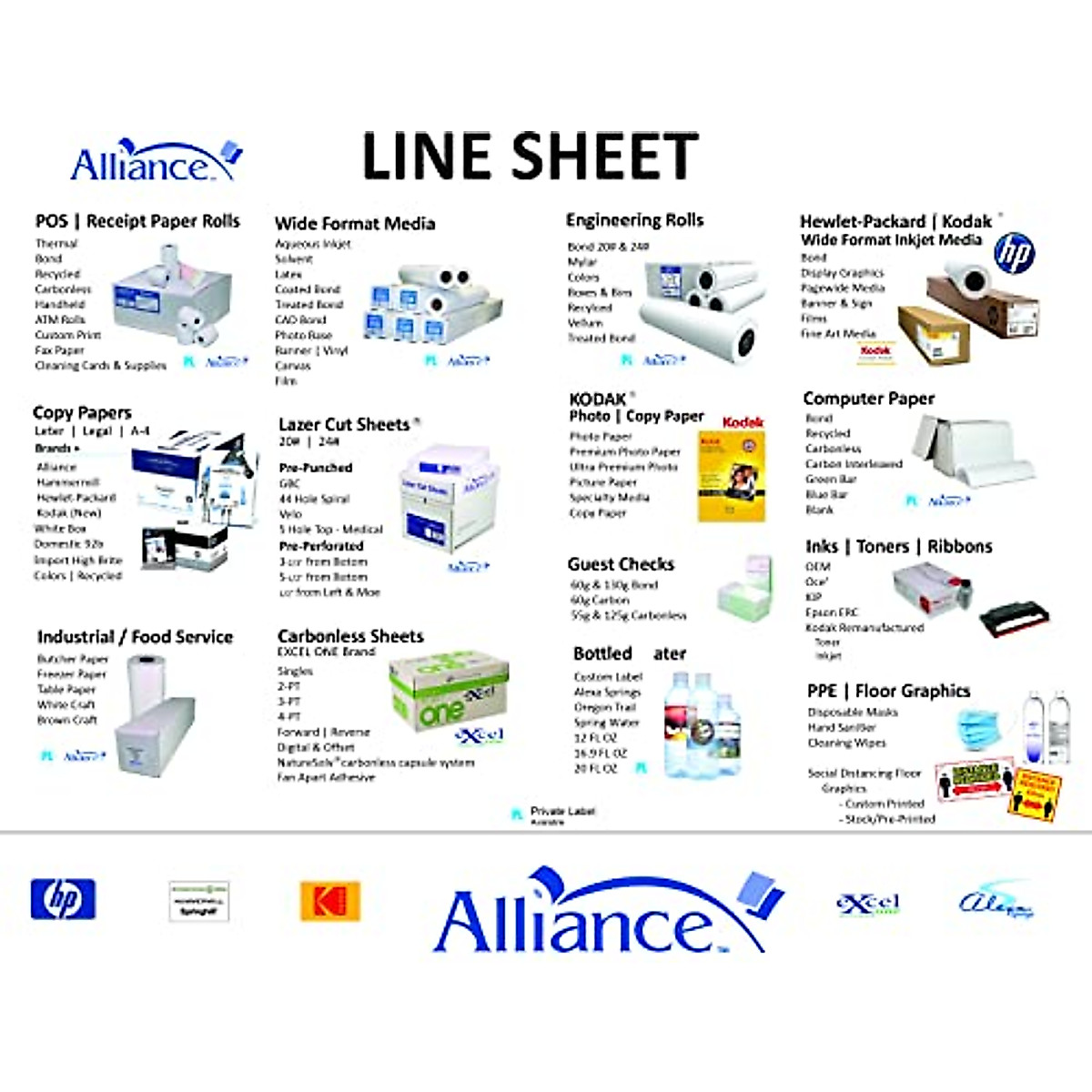 Perforated Paper Alliance Laser Cut Sheet 8.5 x 11 inch, 20 lb, 92 Bright - Made In The USA (3.67 & 7.33 From Bottom, 2,500 Sheets | Case)