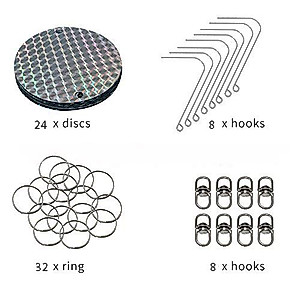 FIAMER Birds Bar Garden Farm Garden Bird Repeller Outdoor Multi-Purpose Courtyard Decoration Birds Reflective Shock Scare to Protect Grain Farmland Wind Sculptures & Spinners (8pcs)