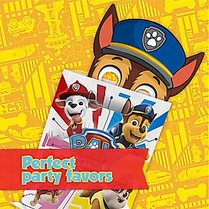 Unique Paw Patrol Masks for Kids Birthday Party Favors and Decorations with Buttons - 16 Pack