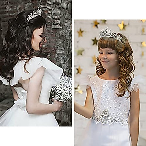 Jaciya Crystal Crowns Rhinestone Tiara for Women Bridal Headband Girls Hair Accessories for Wedding Prom Birthday Cosplay