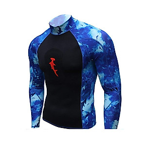 Hammerhead Spearguns - Ambush Long Sleeve Rashguard - HH Camo Blue - Medium