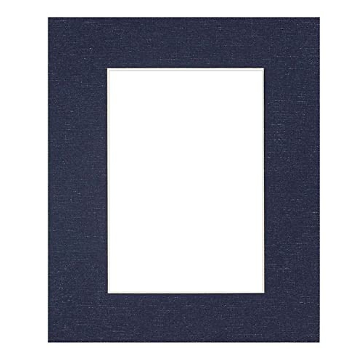 Pack of 25 Acid Free 11x17 Mats Bevel Cut for 9x14 Photos - Navy Canvas Texture Precut Matboards For Pictures, Photos, Framing - 4-ply Thickness