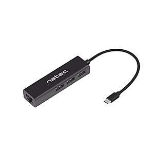 Natec Butterfly NHU-1451 HUB (3 x USB 2.0, Black)