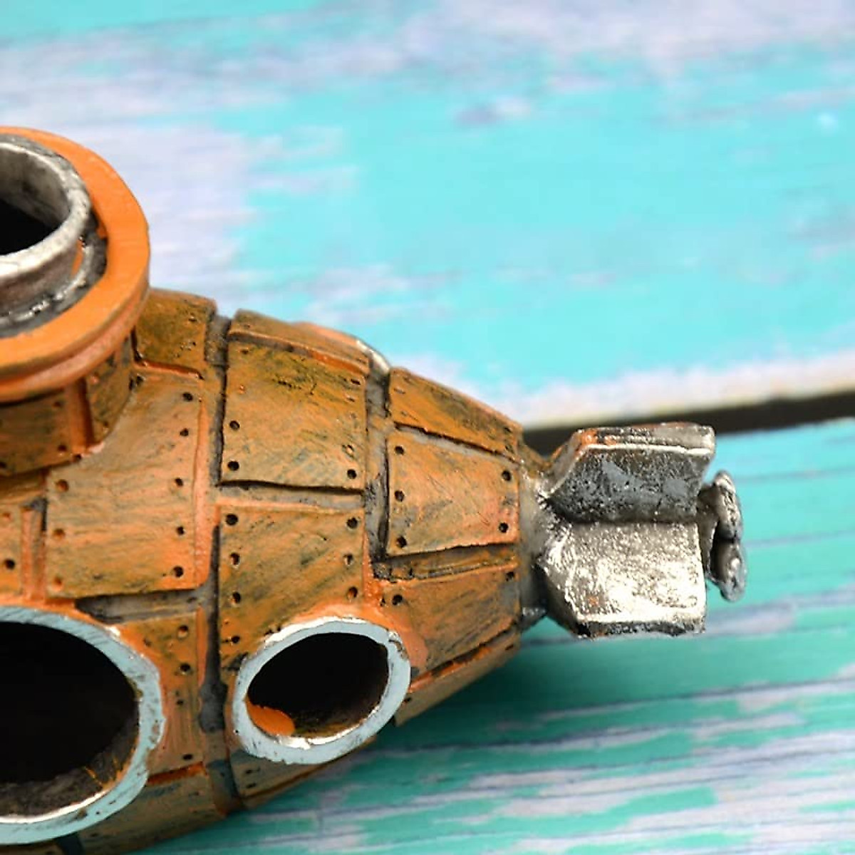 JGQGB Fish Tank Small Fish Hiding House Resin Submarine Decoration Ornaments Landscape Submarine Breeding Tank Aquarium Supplies