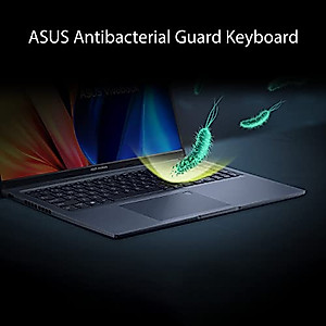 ASUS VivoBook 16X Laptop, 16” WUXGA (1920 x 1200) 16:10 Display, AMD Ryzen 5 5600H CPU, AMD Radeon™ Vega 7 Graphics, 8GB RAM, 512GB SSD, Fingerprint Sensor, Windows 11 Home, Quiet Blue, M1603QA-DS52