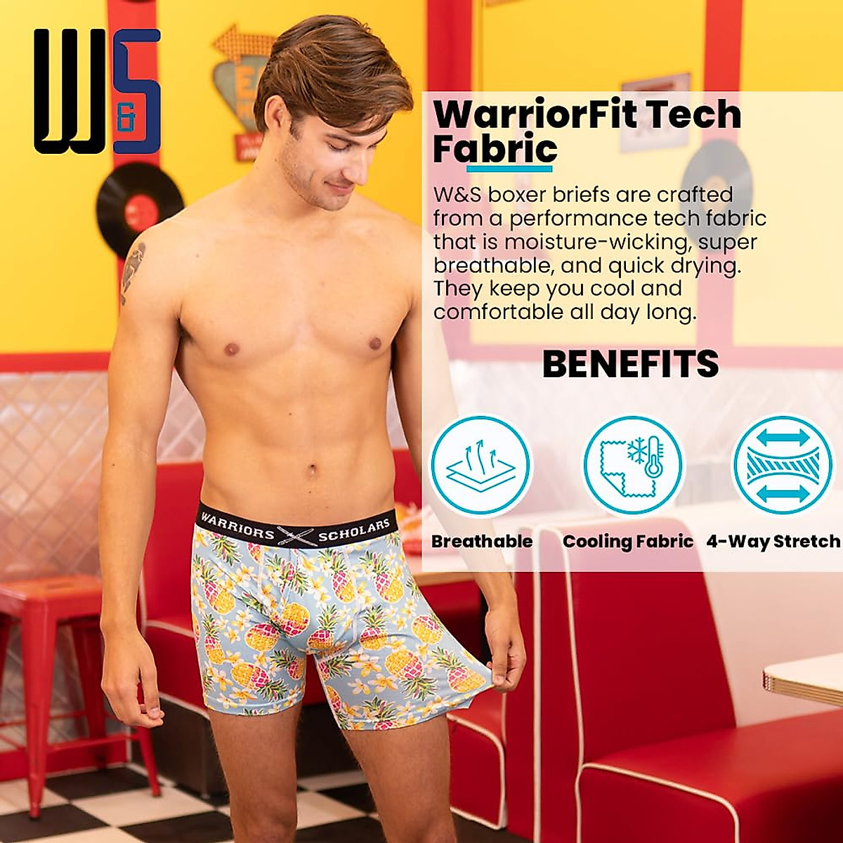 Warriors & Scholars | Mens boxer briefs | Boxer briefs for men pack of 6 | Printed Mens underwear | Mens boxer briefs underwear | Boys boxer briefs | Stylish boxer shorts | Mens underwear boxer briefs