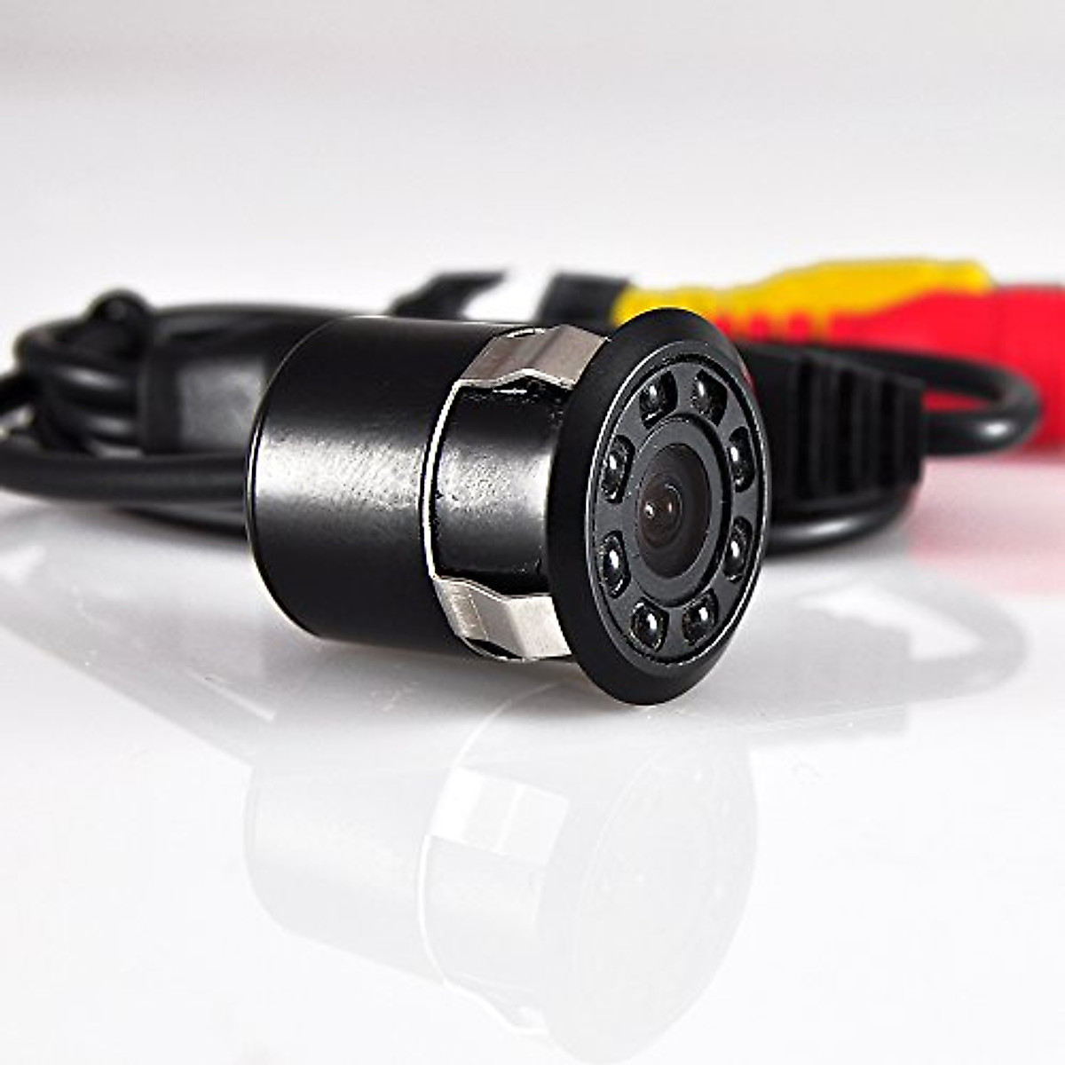 Pyle PLCM12 Rearview Backup Parking Assist Camera (Waterproof Night Vision Cam, Distance Scale Line Display, Flush Mount)