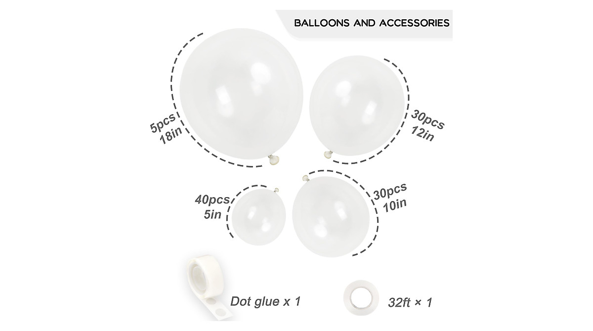 Clear Balloon Garland Kit | Multi-Size for Any Party Decor