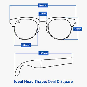 Foldies Browline Folding Sunglasses Polarized, UV400, UVA, UVB Protection for Men Women, Folding Sunglasses Leather Case