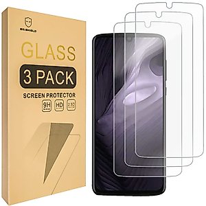 Mr.Shield [3-PACK] Designed For Motorola Moto Z4 [Tempered Glass] Screen Protector with Lifetime Replacement