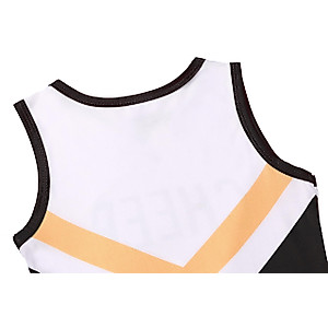 SCYPRUTH Cheerleader Costume for Girls Cheerleader Outfit for Cheerleading Dress Up Halloween Cheerleader Gifts