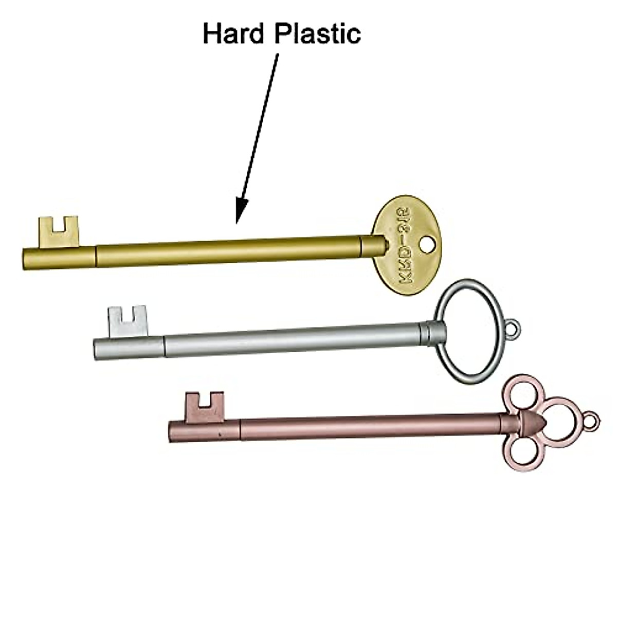 Maydahui 12PCS Key Shape Rollerball Pen Delicate Durable Retro Pens Black Gel Ink Refills for Boys School Stationery Supplies