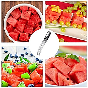 YBDXHA Cut Watermelon Artifact, Split, Eat, Dig, Dice, Cut into Cubes, 304 Stainless Steel Tools, Stainless Steel Watermelon Cutter with Non-Slip Handle