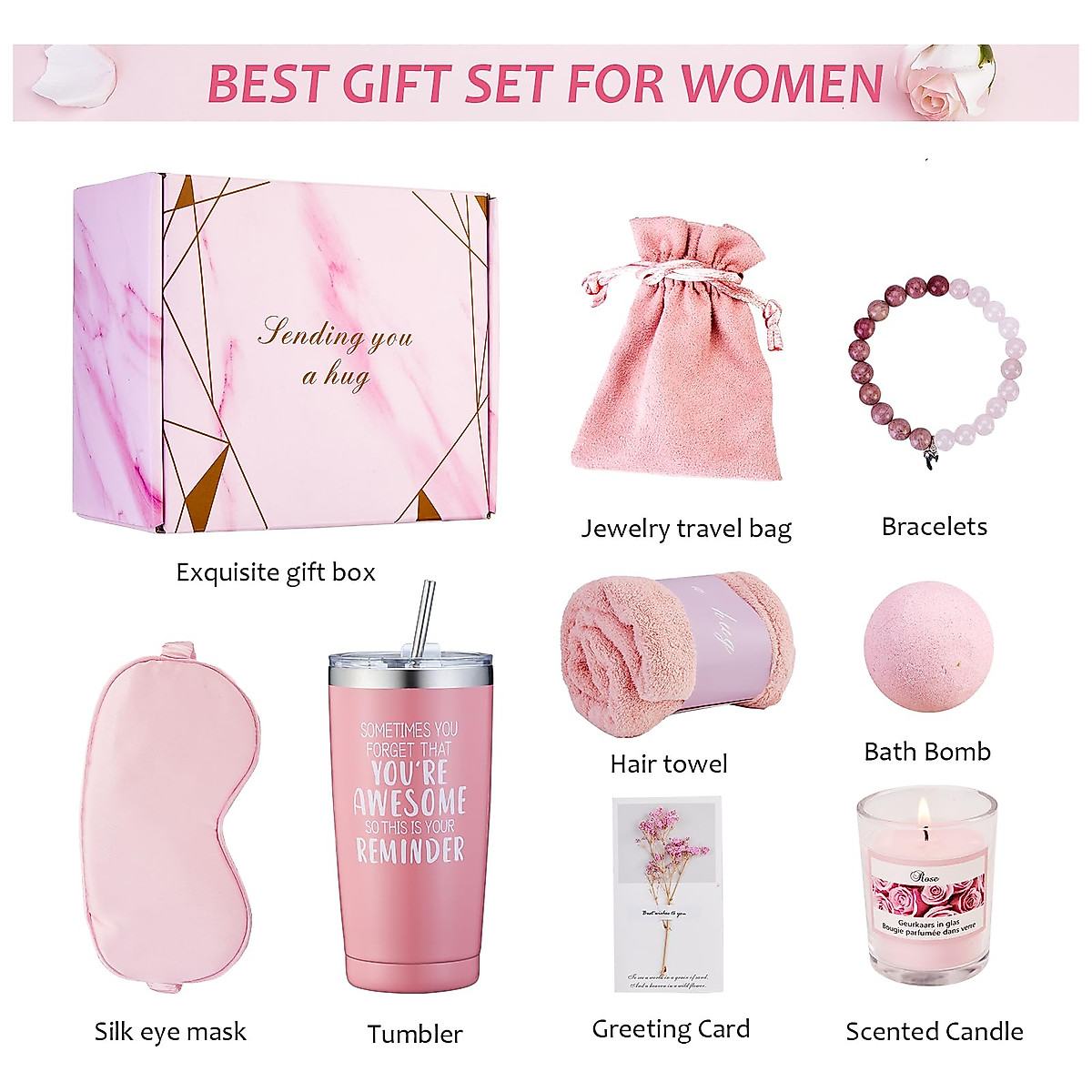 Gifts for Women, Birthday Gifts for Women, Gifts Basket Set for Her, Sister Best Friend Wife, Gifts for Women Who Have Everything, Employee Teacher Nurse Appreciation Gifts
