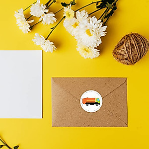 ATSMOICY 500PCS Garbage Truck Themed Party Decorations Labels Roll Stickers - Rubbish Truck Themed Baby Shower Birthday Waste Management Recycling Party Supplies Decorations Favors Stickers