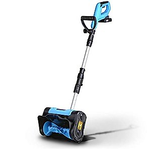 AlphaWorks Snow Thrower/Handheld Electric Shovel, Cordless DC 20V, Removable Battery, Lightweight | 10" x 5" Clearing, 25' ft Throwing Distance, 300 lbs/Min