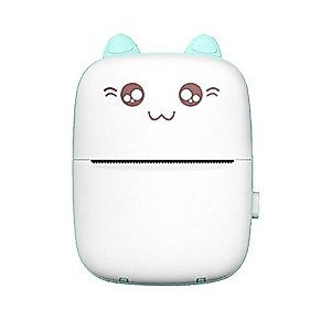 MHADBKH Thermal Printer with 5 Rolls Printing Paper for Smartphone Label Receipt Sticker Photo Notes