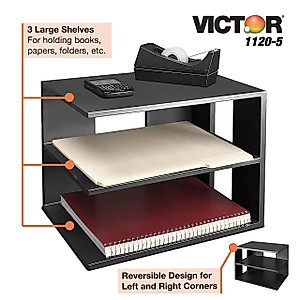 Victor 1120-5 Midnight Black Corner Shelf
