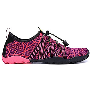 Bohuma Water Shoes,Aqua Shoes Quick-Dry Slip on Sport Swim Beach Surfing for Men Women,SX99619 Purple/Rosered 38