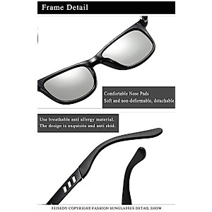 FEISEDY Vintage Polarized Photochromic Sunglasses Men Women 100% UV Protection Outdoor Square Sunglasses B1001