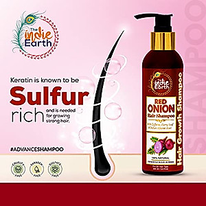 The Indie Earth best Red Onion Hair Care Combo with Red Onion Oil + Shampoo Total 400ML for Healthy and strong hair