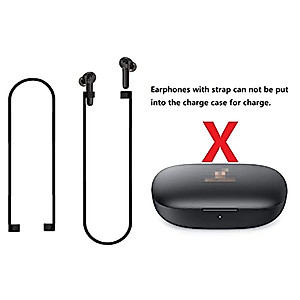 JNSA Replacement for Soundcore Life P3 P2 Silicone Eartips Ear Tips Accessories, Fit in The Charge case S/M/L Ear Tips 6 Pairs,Strap 1 PCS(Not fit in case),Black