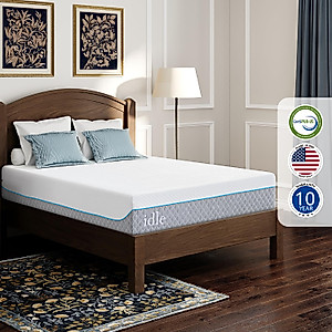 EGOHOME Twin XL Mattress 12 Inch Cooling Gel Memory Foam, Fiberglass Free, Mattress Bed in a Box for Back Pain Relief, Medium Firm, CertiPUR-US Certified, 38”x80”x12”, White