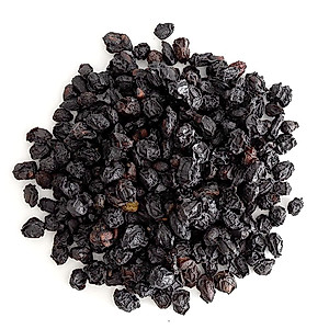 Frontier Co-op Organic Dried Elderberries, 1lb Bulk Bag, European Whole | Kosher & Non-GMO | Organic Elderberry Berries Dried, for Immune Support