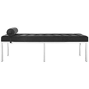 Safavieh Home Collection Xavier Tufted Bench, Black