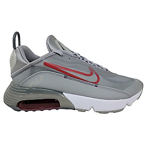 Nike Men's Air Max 2090 DC4117 Running Shoes, Lt Smoke Grey/University Red, 11 M US