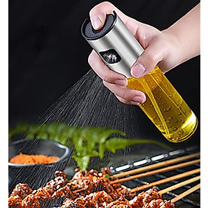 Oil Spritzer Mister for Air Fryer Olive Oil Sprayer for Cooking Canola Vinegar Vegetable Oil Portable Bottle Mini Kitchen Gadgets for BBQ/Pan/Salads/Baking (One Piece)