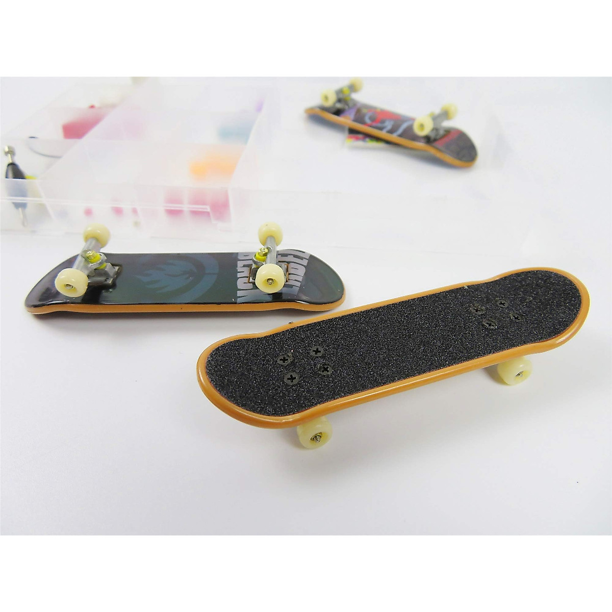 RemeeHi Kids DIY Fingerboard Toy with Nuts Trucks Tool Kit Basic Bearing Wheels Obstacles All Packaged in Plastic Box
