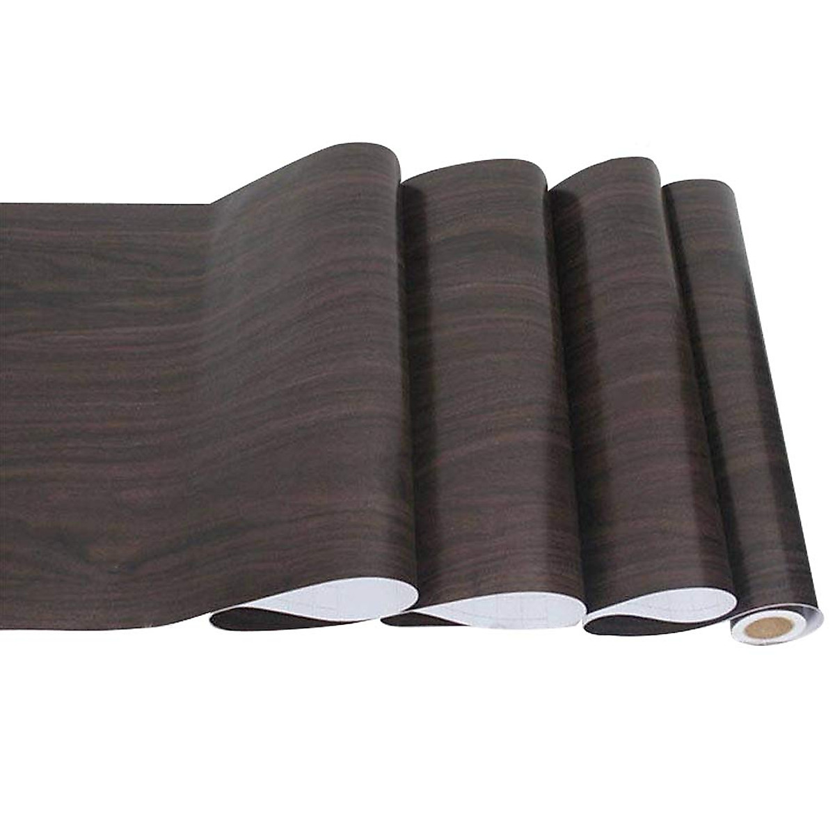 Yifely Dark Brown Peach Wood Grain Drawer Paper Self Adhesive Shelf Liner Night Stand Table Cover Sticker 17.7 Inch by 9.8 Feet