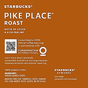 Starbucks Pike Place Roast Medium Keurig K-Cups - 0.44 oz - 10 ct - 2 pk