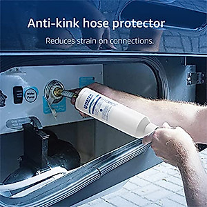 Waterspecialist RV Inline Water Filter, NSF Certified, Reduces Chlorine, Bad Taste and Odor, Rust, Corrosion, Sediments, and Turbidity, Dedicated for RVs, 1 Pack Water Filter with Hose Protector