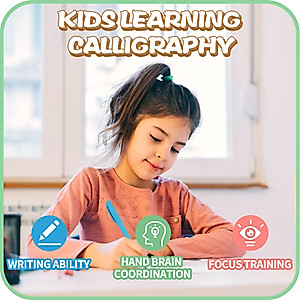 Learn-Journey Magic Practice Copybook for Kids, Reusable Writing Practice Book for Kids, Reusable Copybook Preschool for Kids Age 3-8 ​Calligraphy(5 Books with Pens)