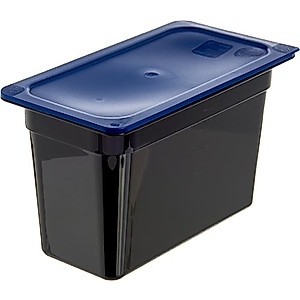 Carlisle FoodService Products 3058060 Smart Lids Third Size Polyethylene Lid, Dark Blue (Pack of 2)