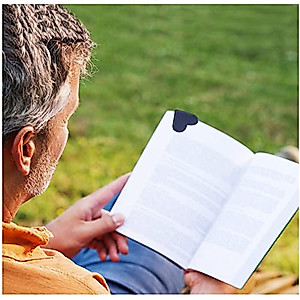 10 Pieces Leather Heart Bookmarks Page Corner Book Marks Markers Stylish Handmade Reading Accessories for Bookworm Lovers,Kids,Women,Men,Teachers,Students,Birthday Christmas Graduation Gift