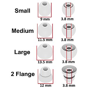 A-Focus [8 Pairs] WF-1000XM4 Ear Hooks Tips 【 Memory Foam & Silicone 】 Soft Replacement Comfortable Earbud Tips Wingtip Compatible with Sony WF-1000XM4 WF-1000XM3 WF-C500, 23515H Silver