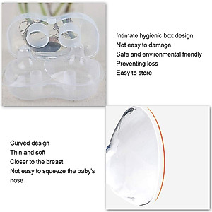 Silicone Nipple Protector, 2 Piece Nipple Silicone Nipple Protector Breastfeeding Nipple Guard for Breastfeeding Nipple with Boxes